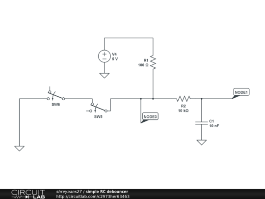 simple RC debouncer - CircuitLab