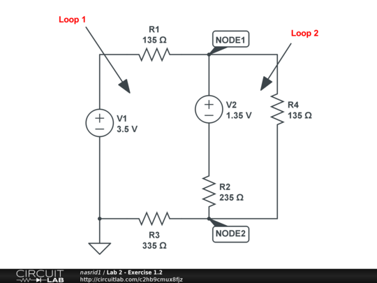 Lab 2 - Exercise 1.2 - CircuitLab