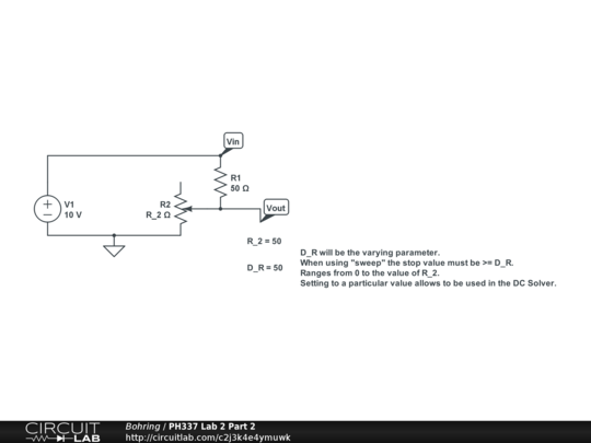 PH337 Lab 2 Part 2 - CircuitLab