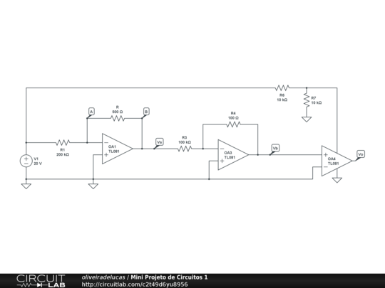 Mini Projeto de Circuitos 1 - CircuitLab