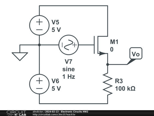 2024-02-13 - Electronic Cirucits HW2 - CircuitLab