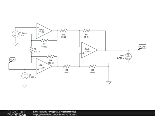 Project 2 Mechatronics - CircuitLab
