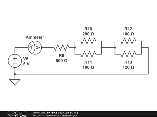 PHYSICS 1E03 Lab 1-2.4.2 - CircuitLab