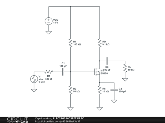 ELEC2400 MOSFET PRAC - CircuitLab