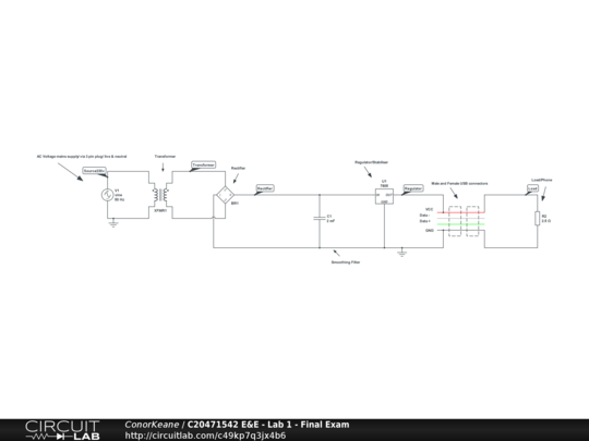 C20471542 E&E - Lab 1 - Final Exam - CircuitLab