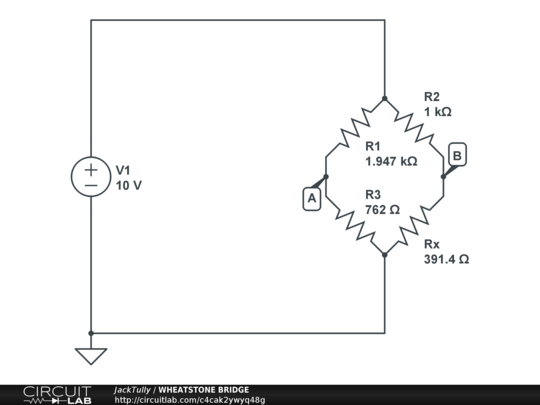 WHEATSTONE BRIDGE - CircuitLab