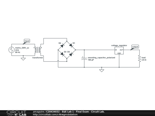 C20434032 - E&E Lab 1 - Final Exam - Circuit Lab. - CircuitLab