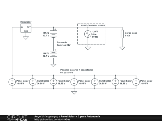 Panel Solar + 1 para Autonomía - CircuitLab