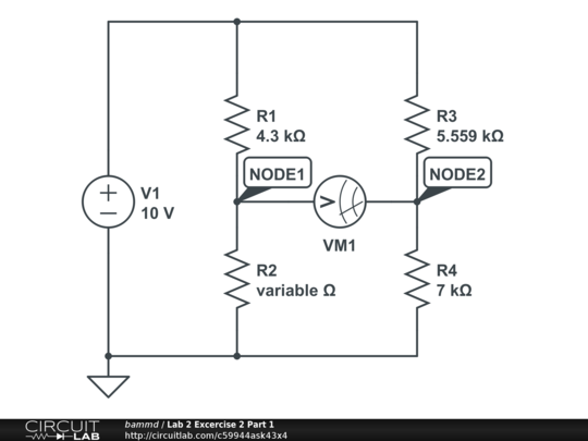 Lab 2 Excercise 2 Part 1 - CircuitLab