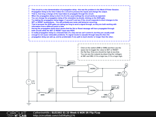ELE1502 S1 23 Week 6 NOR SR Flip FLop - CircuitLab