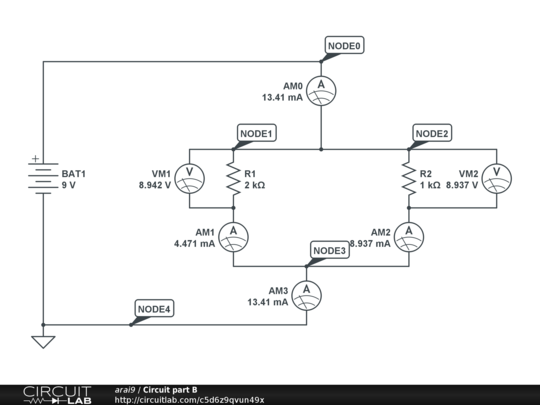 Circuit Part B Circuitlab