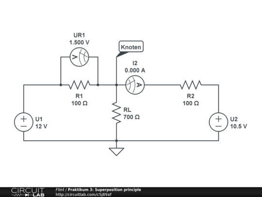 Praktikum 3: Superposition principle - CircuitLab