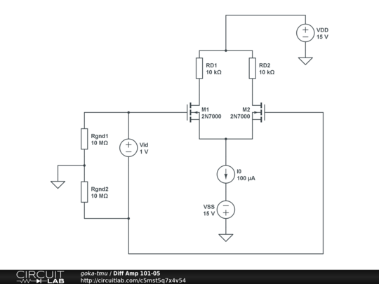 Diff Amp 101 05 Circuitlab