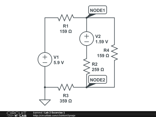 Lab 2 Excercise 1 - CircuitLab