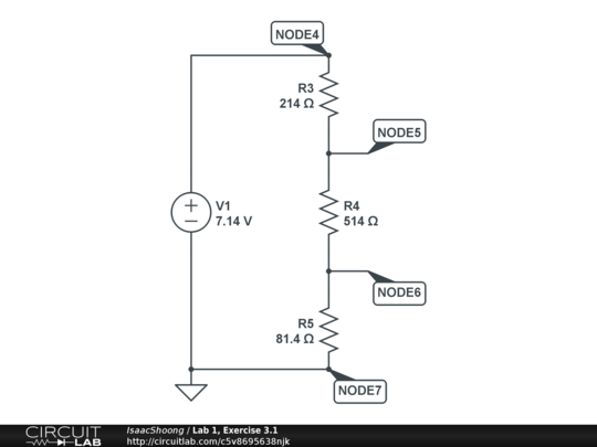 Lab 1, Exercise 3.1 - CircuitLab