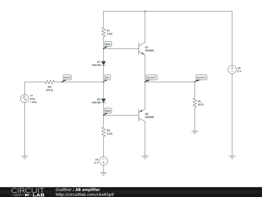 AB amplifier - CircuitLab