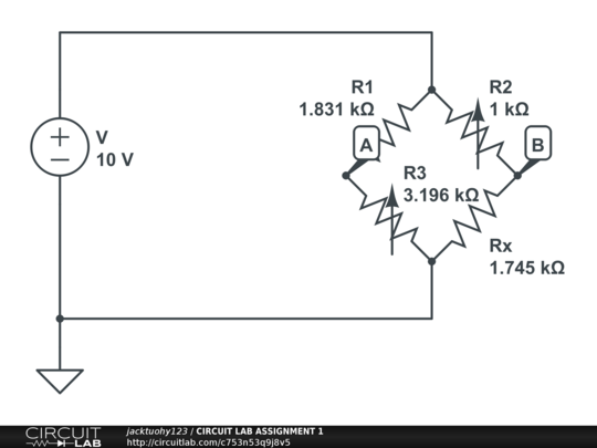 Circuit Lab Assignment 1 Circuitlab