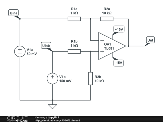 Lab2: Uppgift 9 - CircuitLab