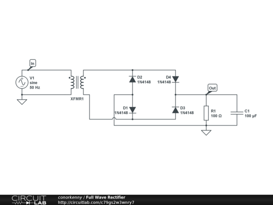 Full Wave Rectifier - CircuitLab