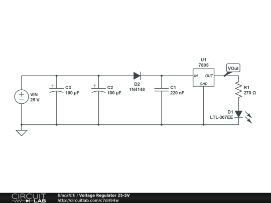 Voltage Regulator 25-5V - CircuitLab