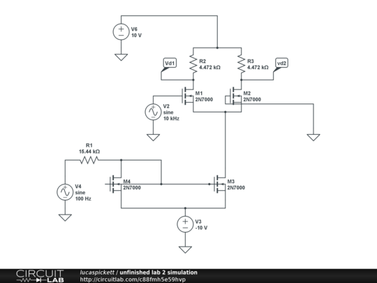 unfinished lab 2 simulation - CircuitLab