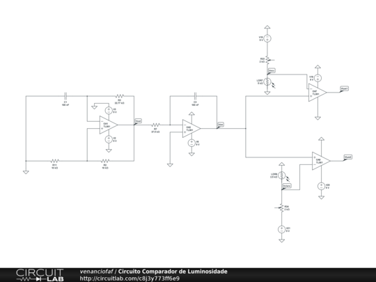 Circuito Comparador de Luminosidade - CircuitLab