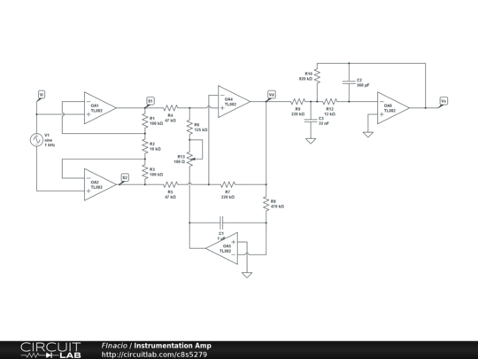 Instrumentation Amp - CircuitLab