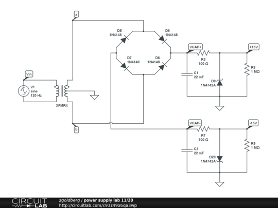 power supply lab 11/20 - CircuitLab