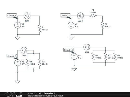 Lab1- Excercise 2 - CircuitLab