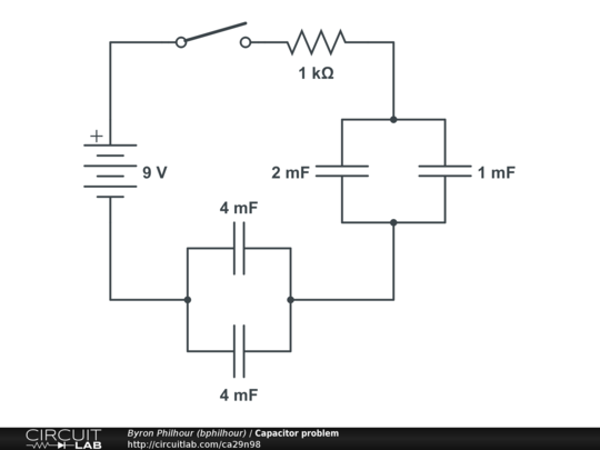 Capacitor problem - CircuitLab