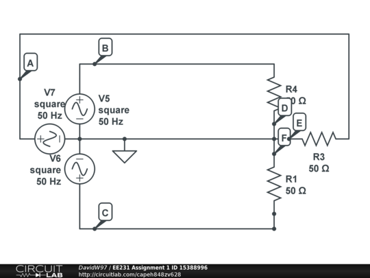 EE231 Assignment 1 ID 15388996 - CircuitLab