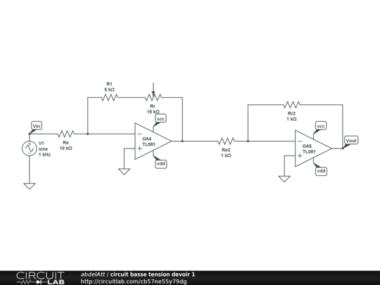 circuit basse tension devoir 1 - CircuitLab