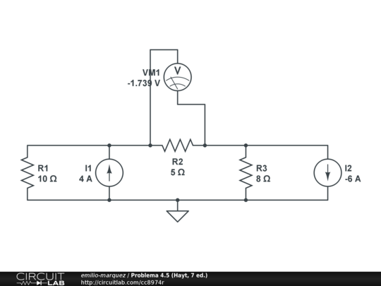 Problema 4.5 (Hayt, 7 ed.) - CircuitLab