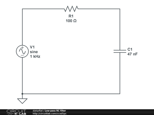 Low-pass RC filter - CircuitLab