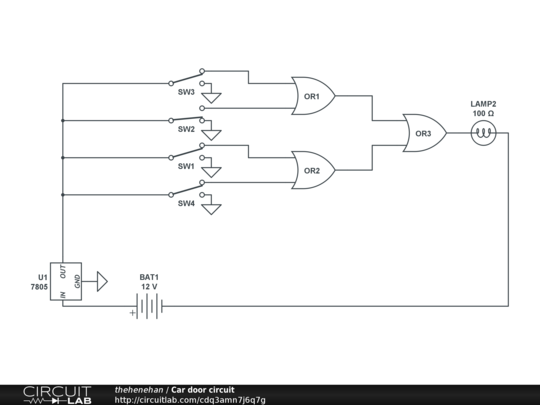 Car door circuit - CircuitLab
