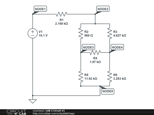 LAB 3 Circuit #1 - CircuitLab