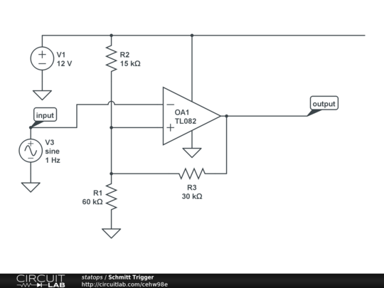 Schmitt Trigger - CircuitLab