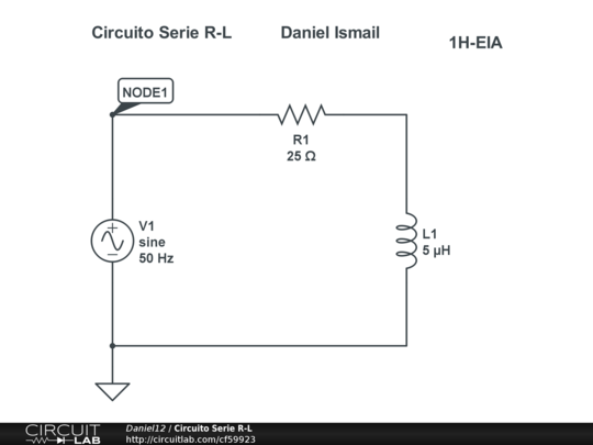 Circuito Serie R-L - CircuitLab