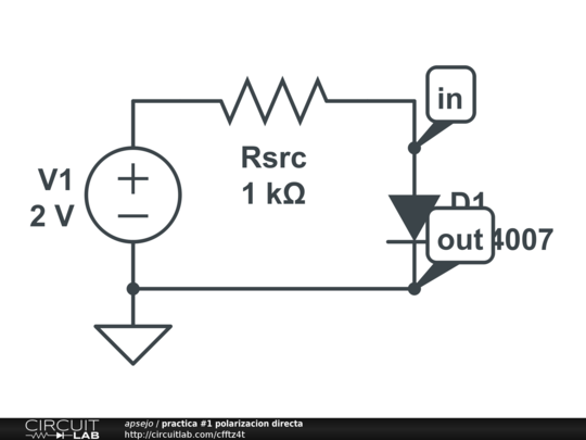 practica #1 polarizacion directa - CircuitLab