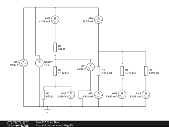 Lab One - CircuitLab