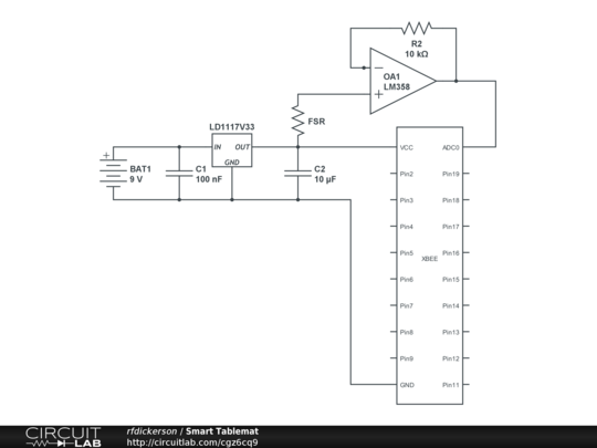 Smart Tablemat - CircuitLab