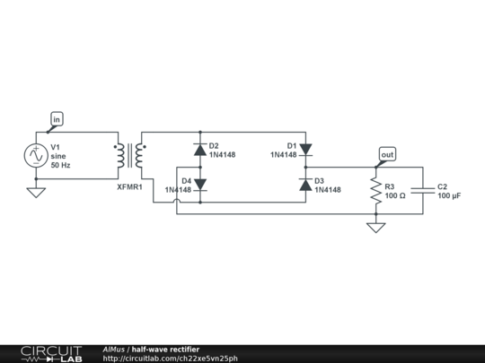 half-wave rectifier - CircuitLab
