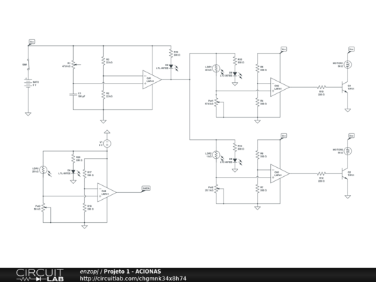 Projeto 1 - ACIONAS - CircuitLab