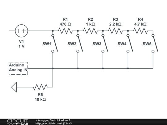 Switch Ladder 6 - CircuitLab