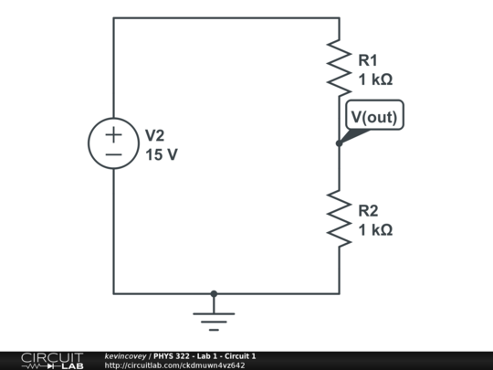 PHYS 322 - Lab 1 - Circuit 1 - CircuitLab