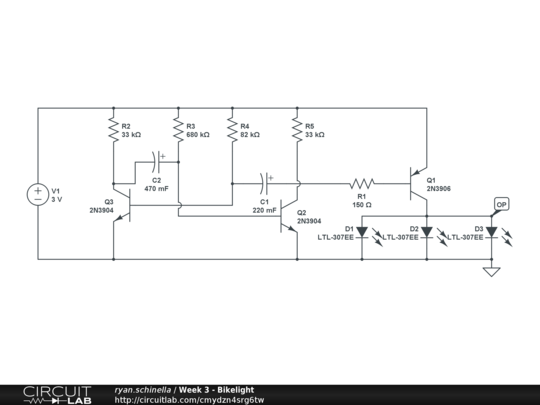 Week 3 - Bikelight - CircuitLab