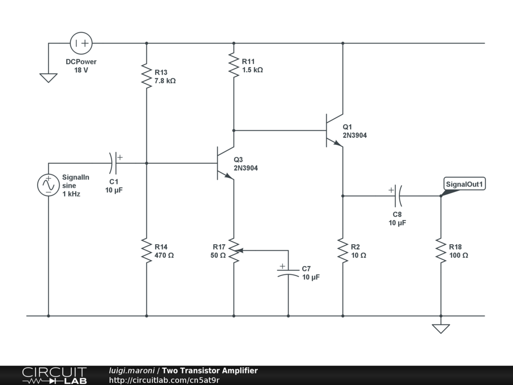 Basic Transistor Amplifier Circuits