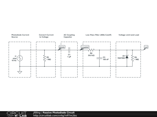 Passive Photodiode Circuit - CircuitLab