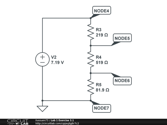 Lab 1 Exercise 3.1 - CircuitLab