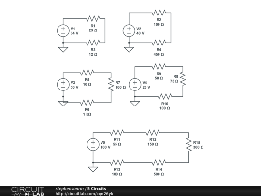 5 Circuits - CircuitLab